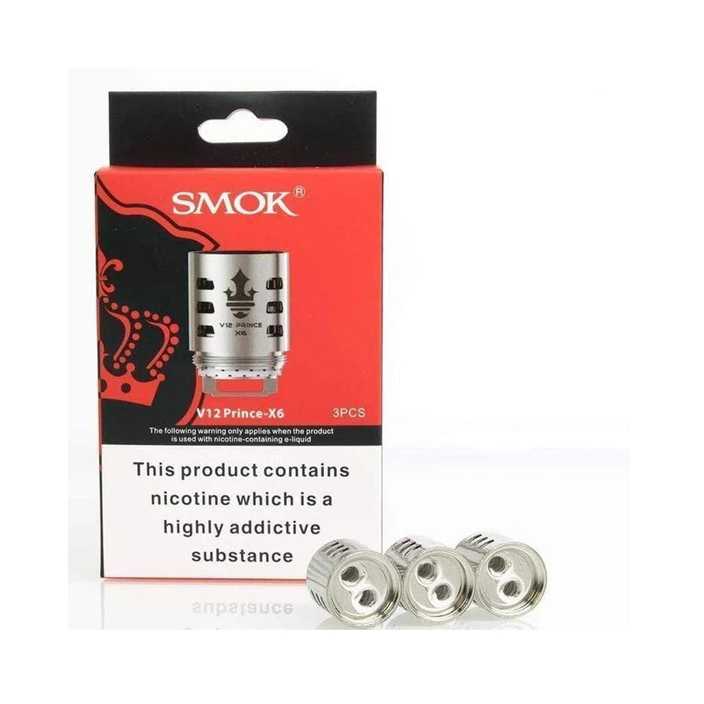 Authentic SMOK TFV12 Prince-X6 Sextuple Coils | 3 Pack | Wolfvapes ...
